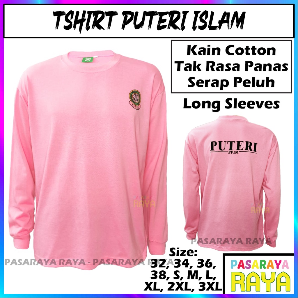 Tshirts PPIM Puteri Islam Uniform Lengan Panjang Baju T-SHIRT ...