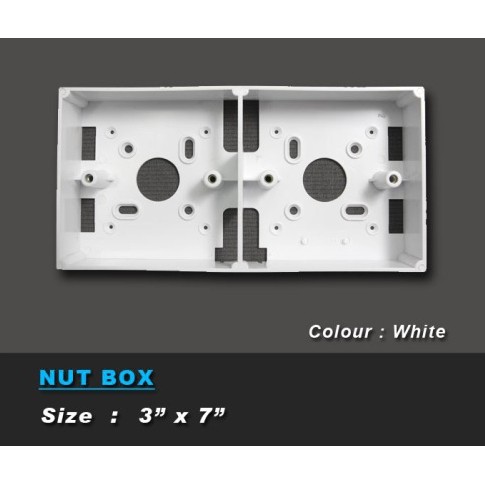 PVC mounted 3 x 7 external or nut box for Switches and Sockets | Shopee ...