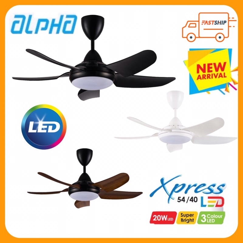 NEW 2022 Alpha Cosa Xpress LED 54/40 3 Color LED Remote Ceiling Fan ...