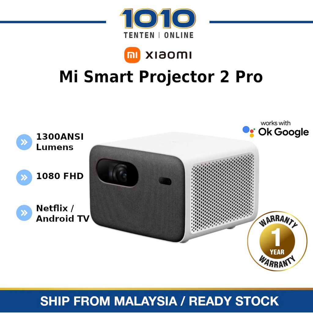 [Global Version] Xiaomi Smart Projector 2 Pro HD 1080P 1300 ANSI Lumens ...