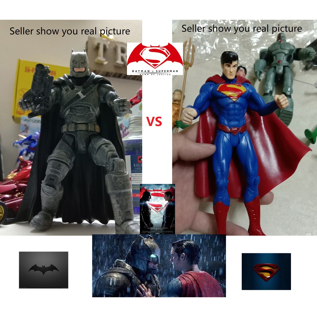[Local stock] Superhero set Batman vs superman 2in 1 toy figure ...