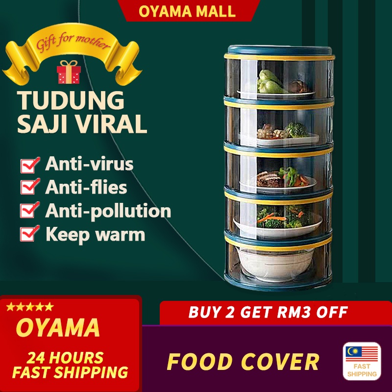 OYAMA bekas makanan kitchen storage tudung saji viral food cover 5 ...