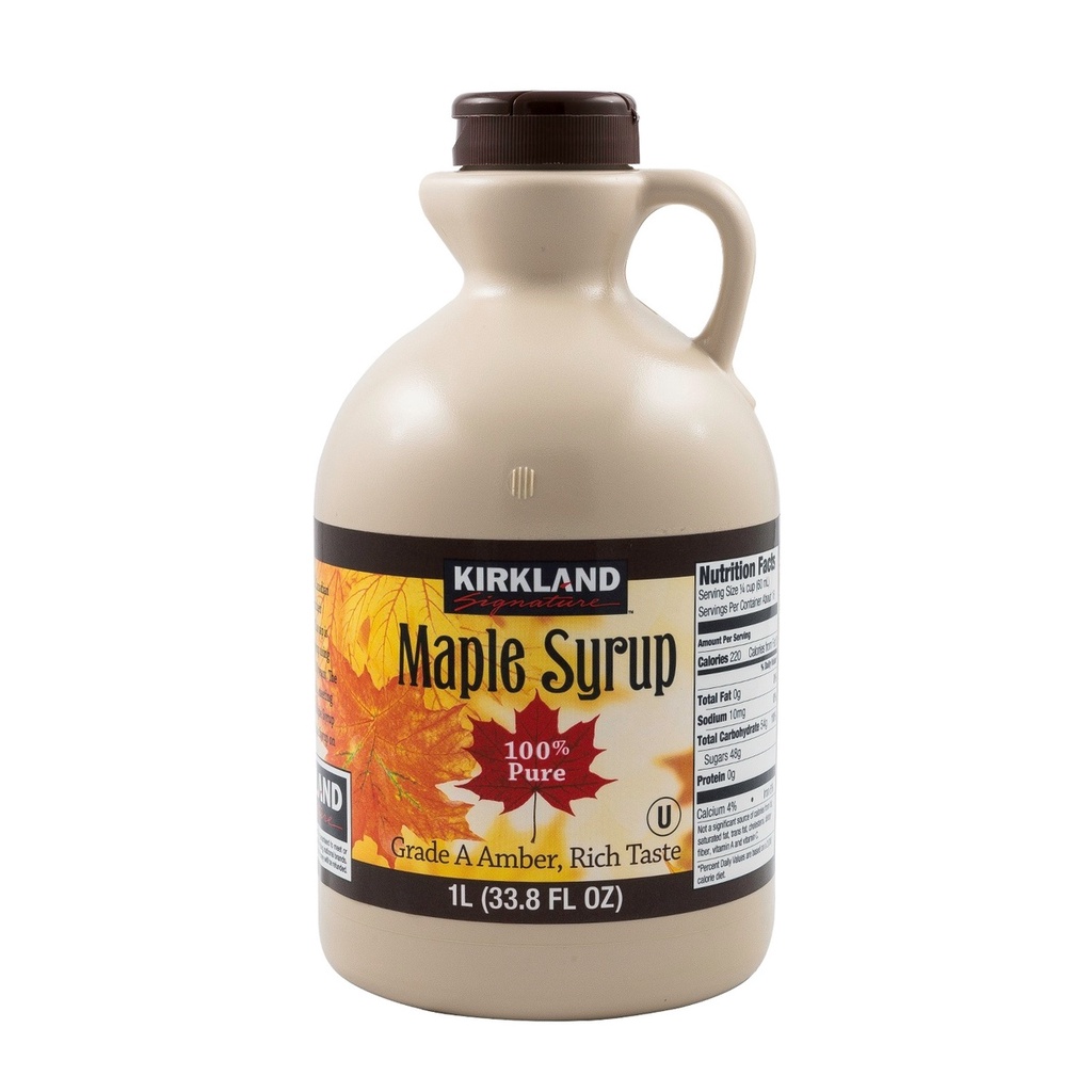 Kirkland Signature 100% Pure Maple Syrup Grade A Amber Rich Taste 1L ...
