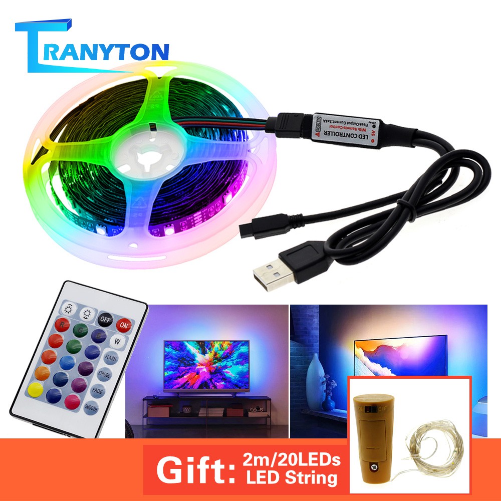 RGB Changeable USB LED Strip 5050 DIY Tik Tok light Flexible LED Light ...