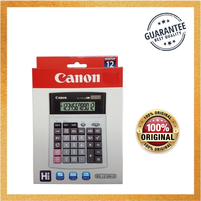 (Original)Canon Desktop Calculator WS-1210Hi iii 12Digit It Touch ...