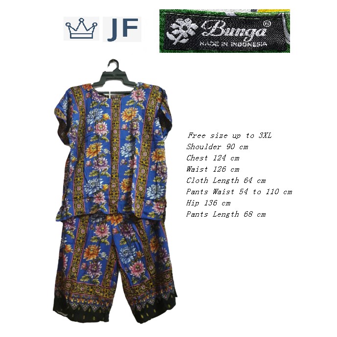 [With Sleeve] Baju Tidur Batik Indonesia Baju dan Seluar Tiga Suku ...