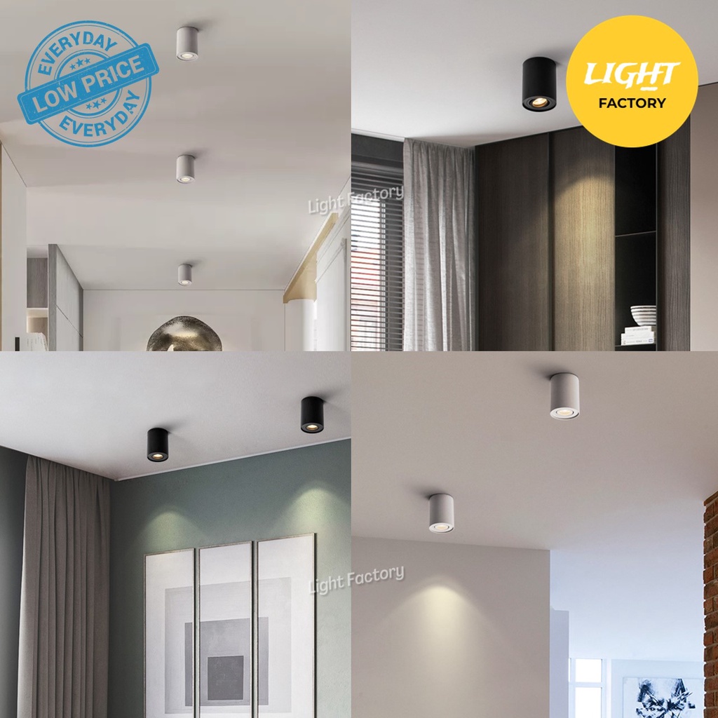 LED Surface Spotlight Eyeball Fitting GU10 MR16 Holder 1 Head 2 Head ...
