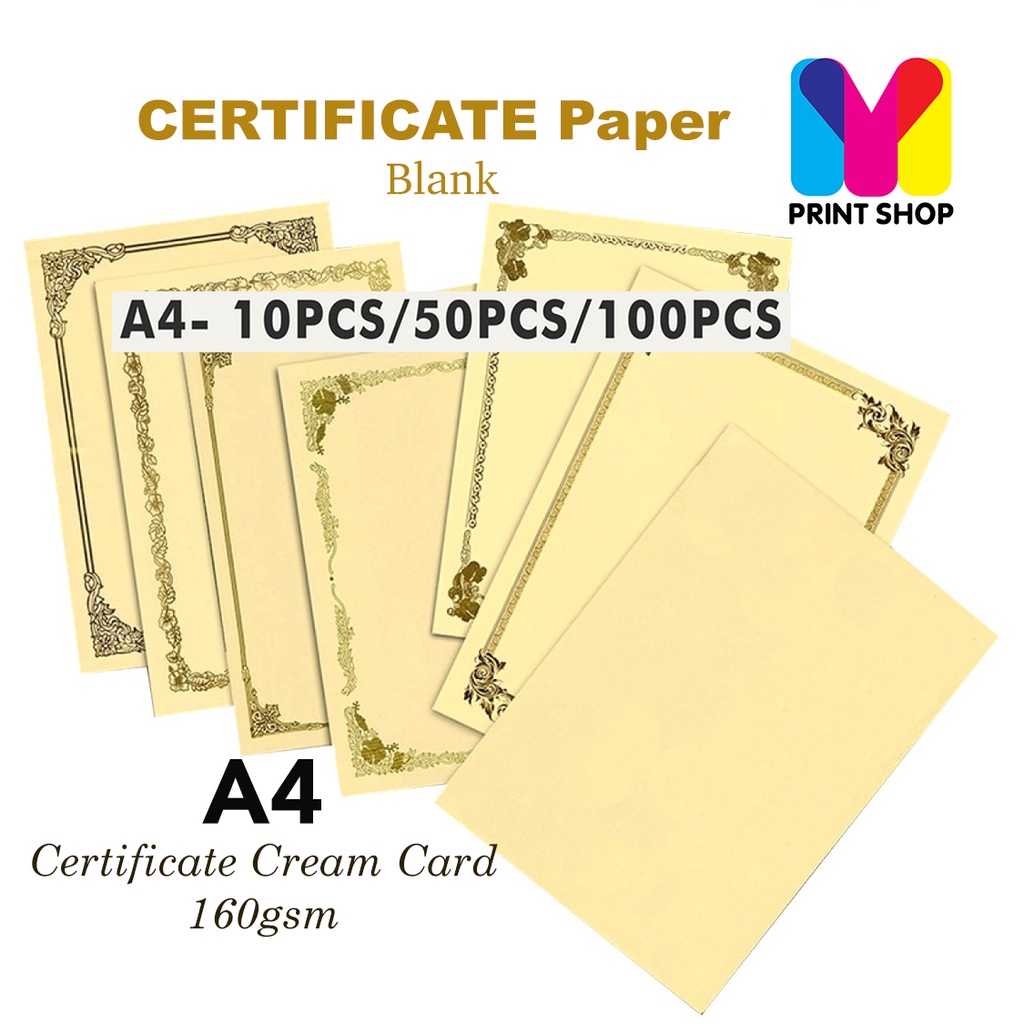 Kertas Sijil / Certificate Paper for printing / Blank Paper / Kertas ...
