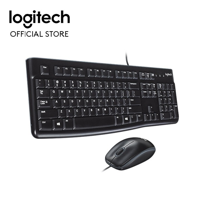 Logitech MK120 Wired Keyboard and Mouse for Windows, Optical Wired ...
