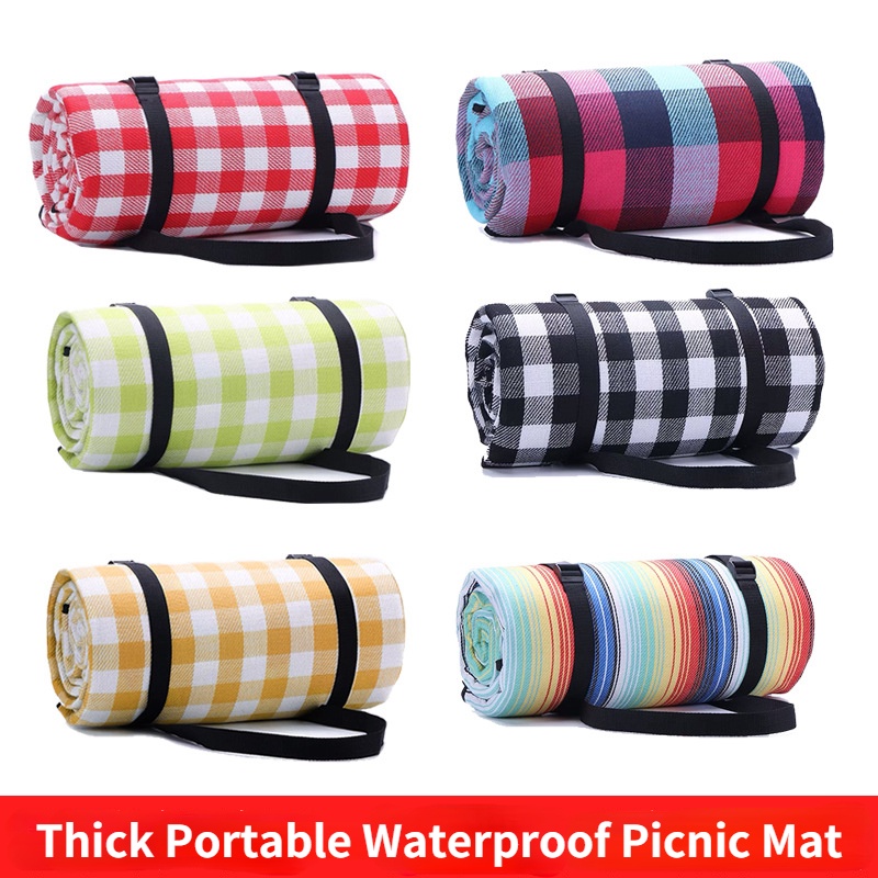 Picnic Mat 200*300cm Thick Portable Waterproof Camping Mats Plaid ...