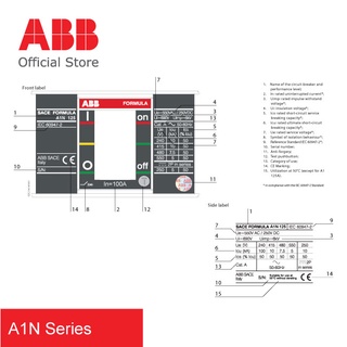 ABB 36kA MCCB A1N 125 TMF 16A, 20A, 25A, 32A, 40A, 50A, 63A, 80A, 100A ...