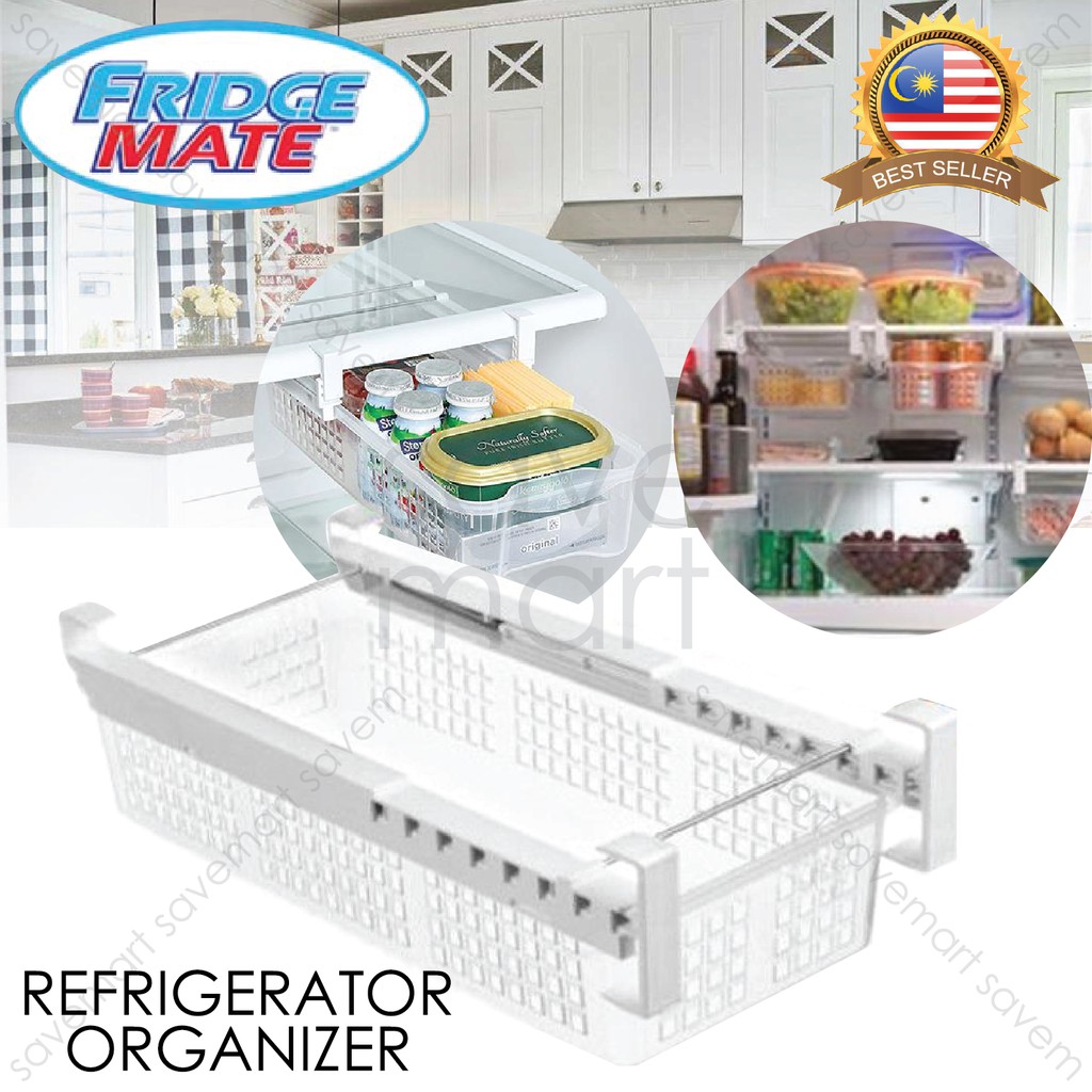 Fridge Mate Refrigerator Pull Out Drawer Space Saving Organise Storage ...