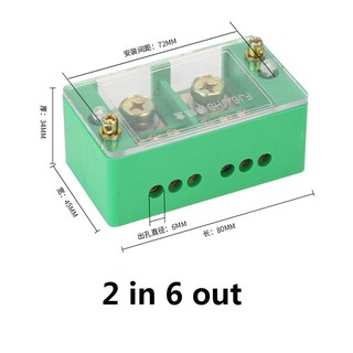 Single Phase 2-IN 6/8/12-OUT Wire Terminal Box Household Distribution ...