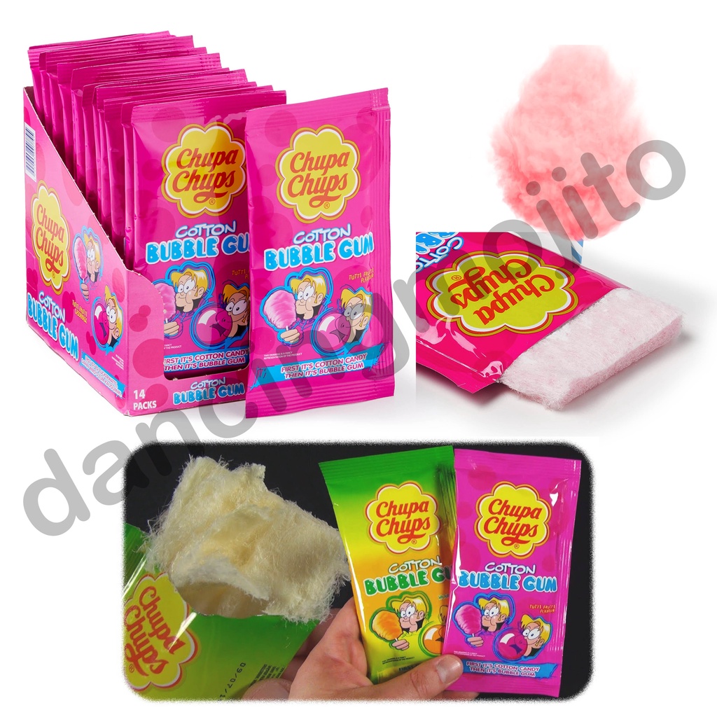 Chupa Chups Cotton Candy Bubble Gum Big Babol - Tutti Frutti | Shopee ...