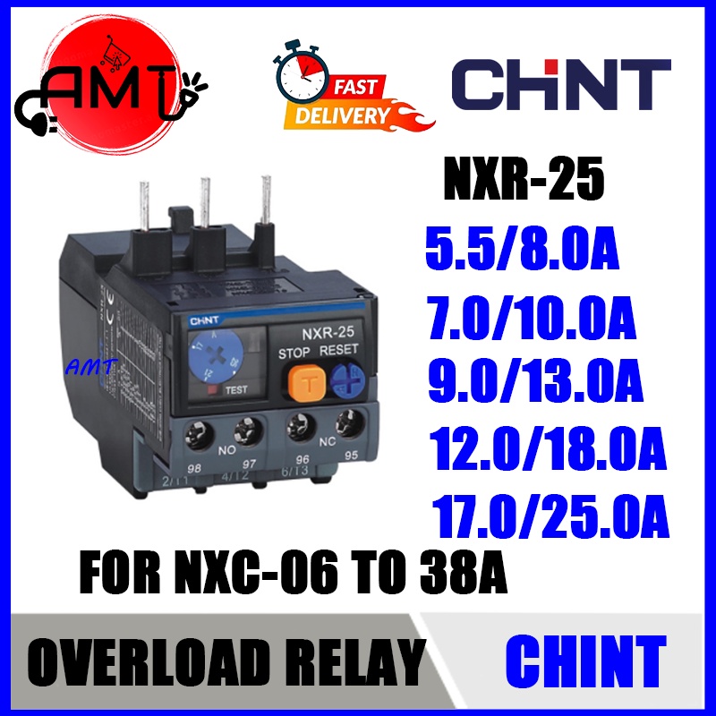CHINT TOR NXR-25 THERMAL OVERLOAD RELAY 5.5 TO 25.0A | Shopee Malaysia
