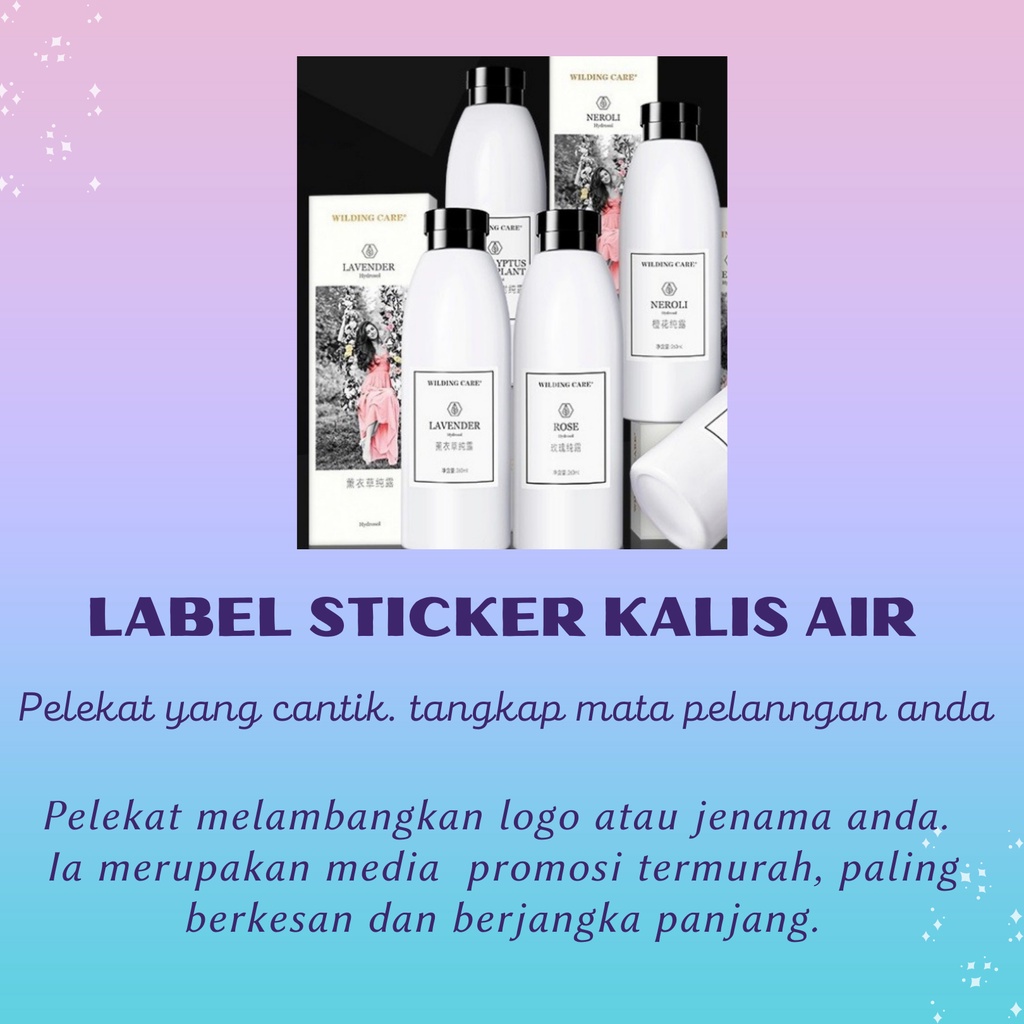 LABEL STICKER KALIS AIR ( WATERPROOF ) | Shopee Malaysia
