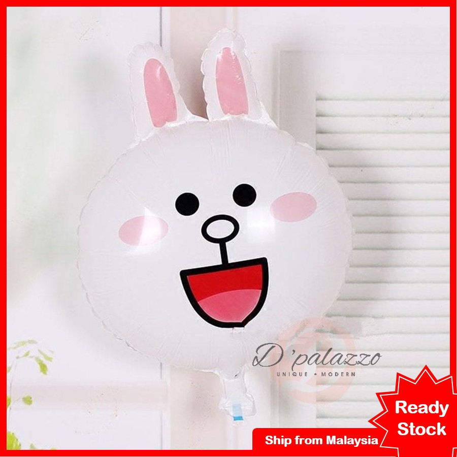 18 Inch LINE Friends Foil Balloon Cony Rabbit for Birthday Party ...