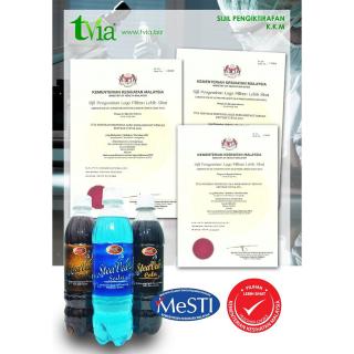 Air Berkarbonat pelbagai perisa berasaskan Stevia Tanpa Gula 500ml tVia ...