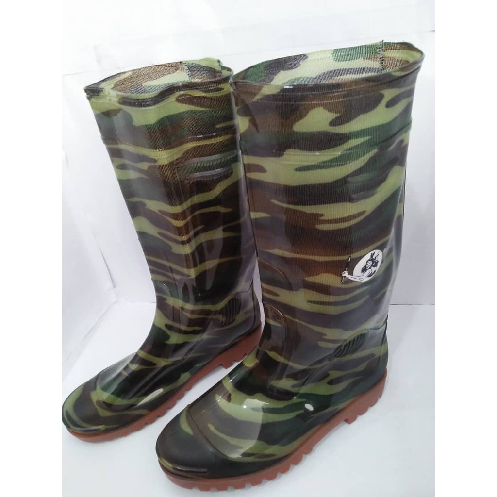 (Anti Slip) Long Rubber Boot / Rain Boot / Kasut Getah Penyamaran ...