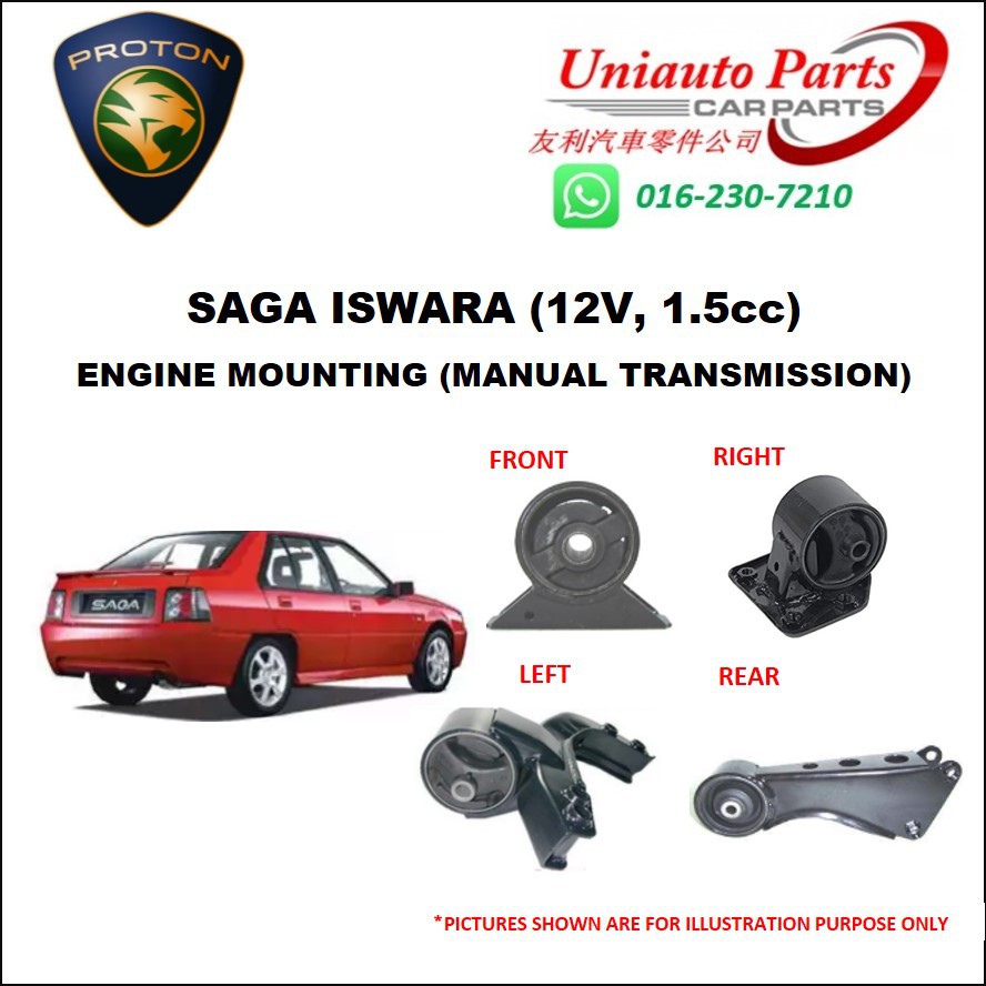 PROTON SAGA ISWARA (12V, 1.5cc) MANUAL TRANSMISSION ENGINE MOUNTING ...