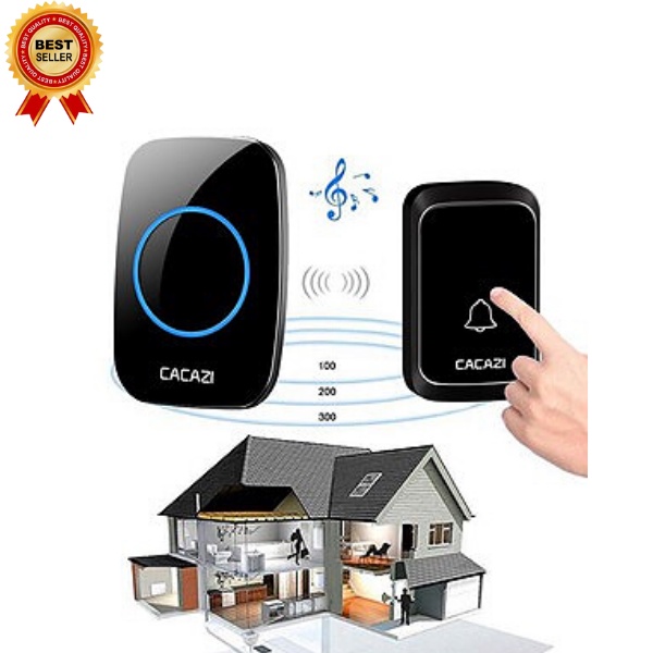CACAZI SMART WIRELESS DOORBELL A10HOME WATERPROOF CHIMES DOOR RING BELL ...