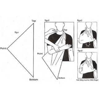 Pembalut Segi Tiga Kain Anduh Triangular Bandage 1pcs (untuk support ...