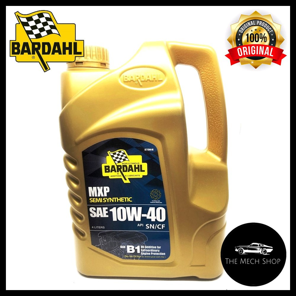 Bardahl mxp semi synthetic 10w40 engine oil sae 10w-40 api sn/cf | BeeCost