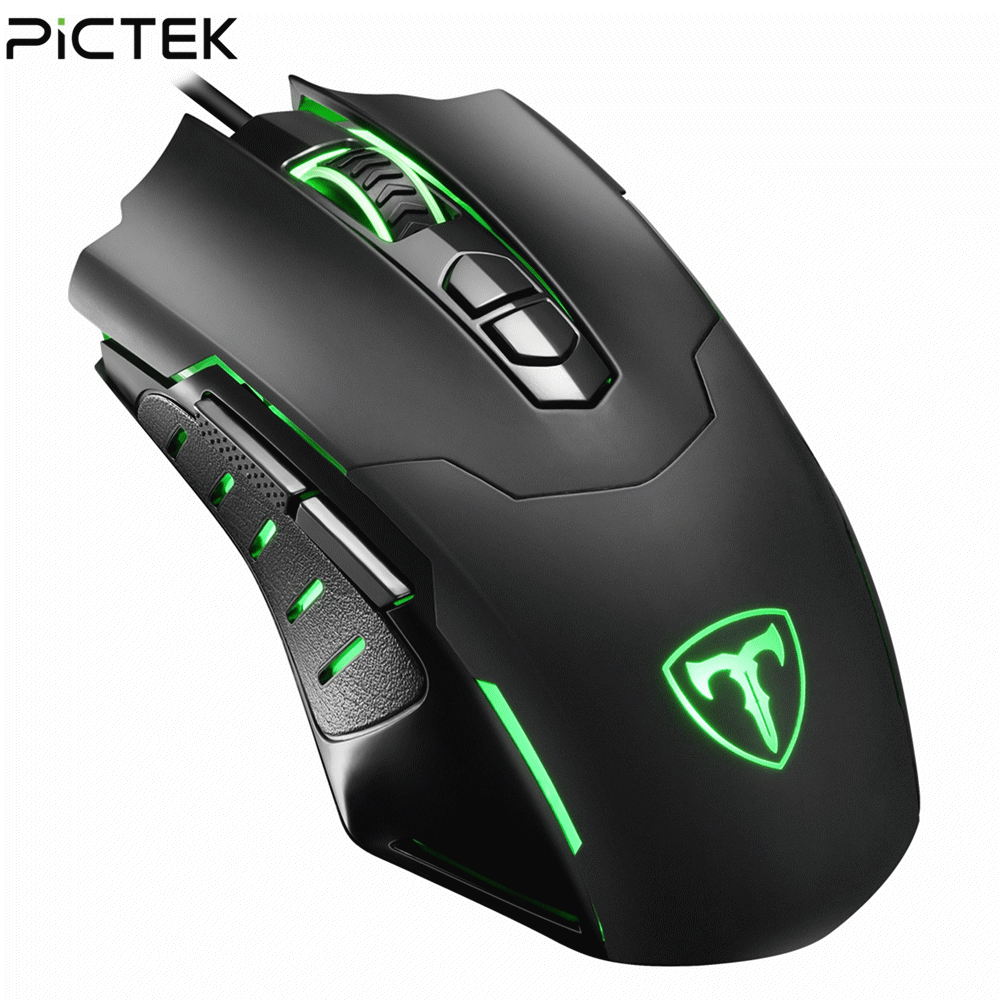 Pictek 7200 dpi wired gaming mouse gamer mice mause 5 levels adjustable ...