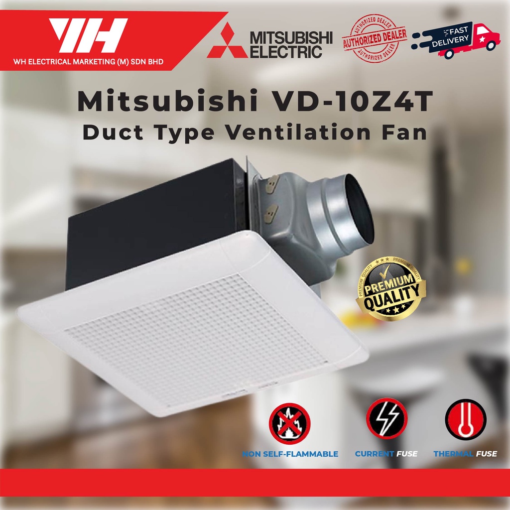 Mitsubishi VD-10Z4T Duct Type Ventilation Fan || Exhaust Fan | Shopee ...