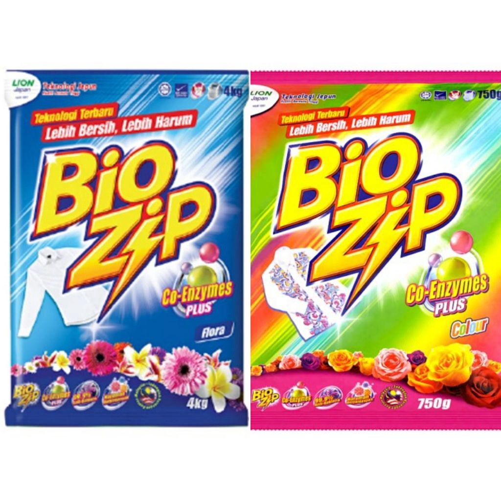 BIO ZIP Anti Bacteria Color/Floral/Rose Powder Detergent 750G | Shopee ...