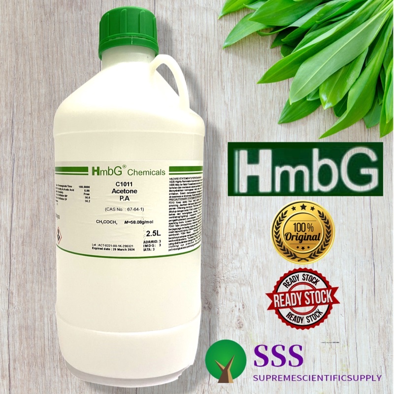 [Ready Stock]Acetone P.A (HmbG) (2.5L) | Shopee Malaysia