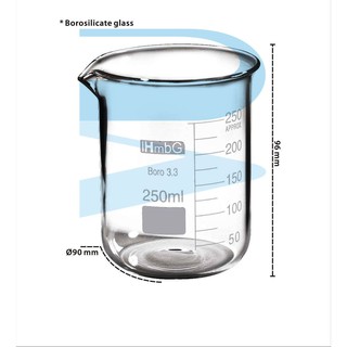 Glass Beaker | Bikar Kaca, Low Form (50-1000ml), HmbG | Shopee Malaysia