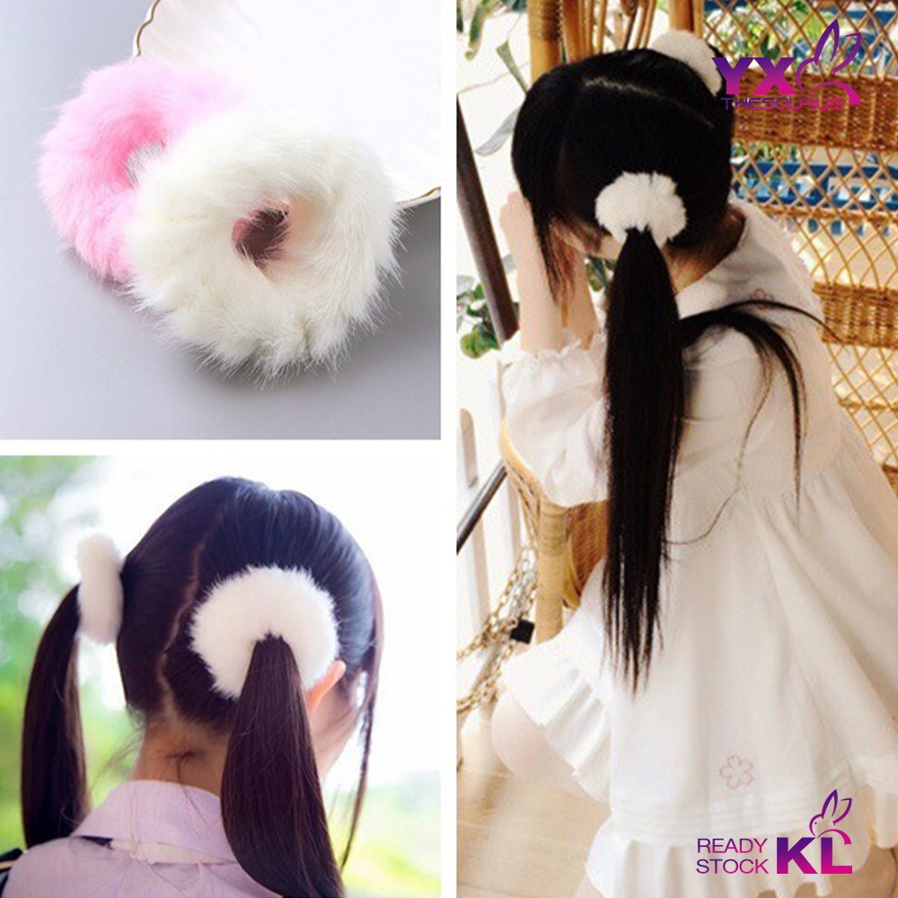 Japan And South Korea Cute Girl Hair Ring Hair Rope Rubber Band Plush ...