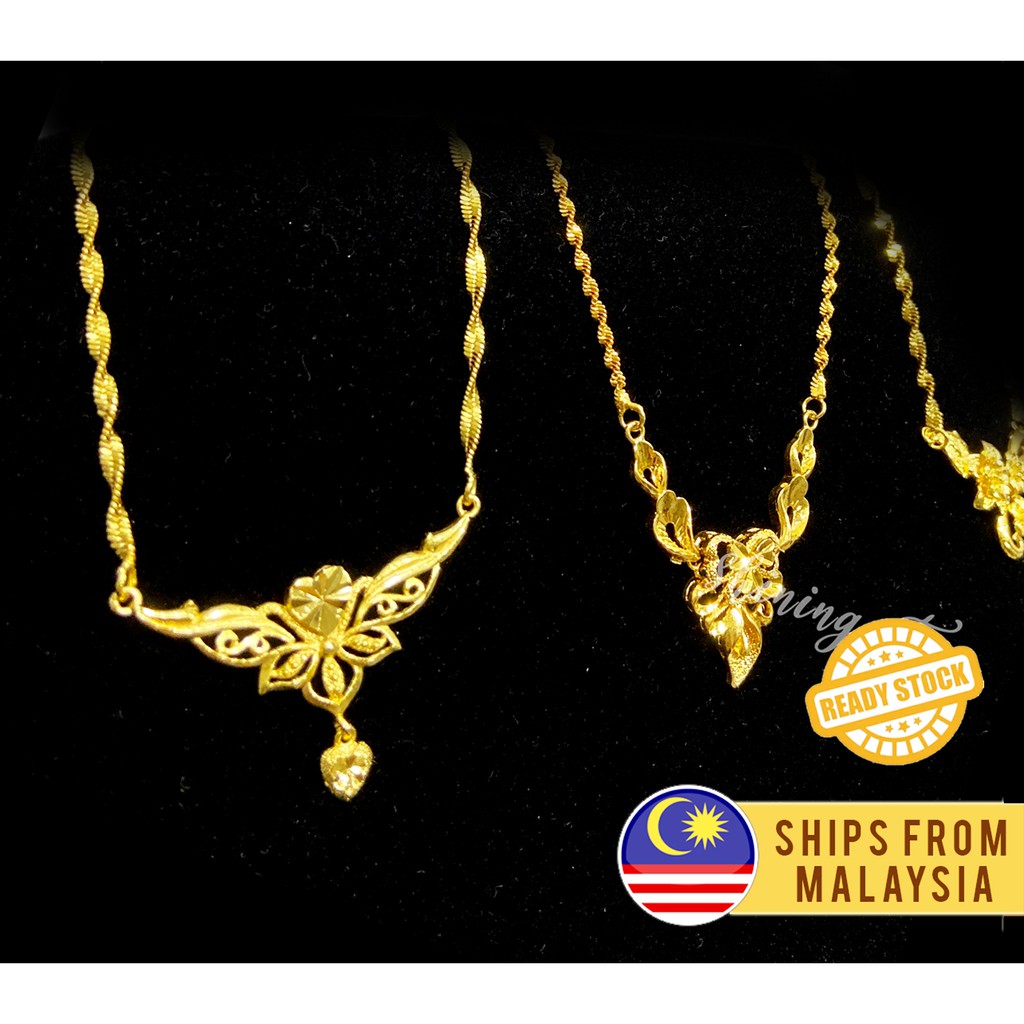 [Ready] Emas Korea X Rantai Leher Loket - Love Shape Pendant Necklace ...