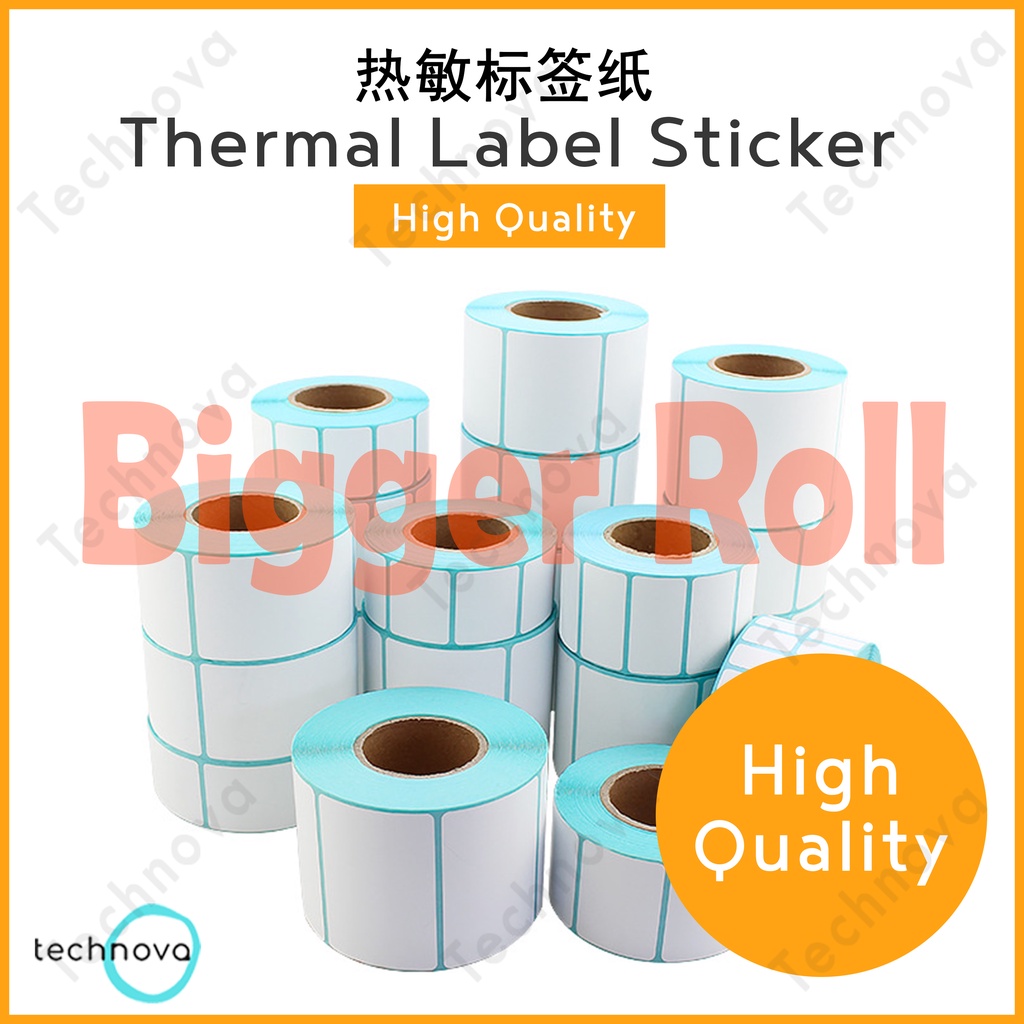 [Bigger Roll] Thermal Sticker Thermal Barcode Label Sticker Price Label ...