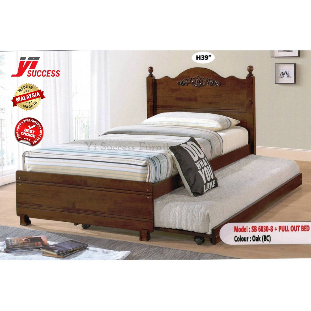 Yi Success Ranny Wooden Single Bed Frame / Quality Single Bed / Katil ...
