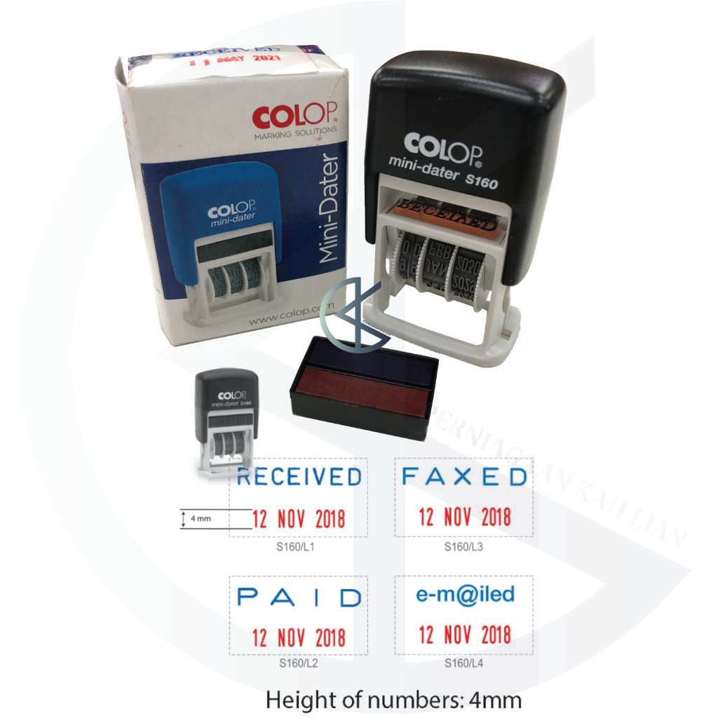 COLOP Mini Dater Stamp Chop Self-inking PAID RECEIVED FAXED @emailed ... COLOP Mini Dater Stamp Chop Self-inking PAID RECEIVED FAXED @emailed ...