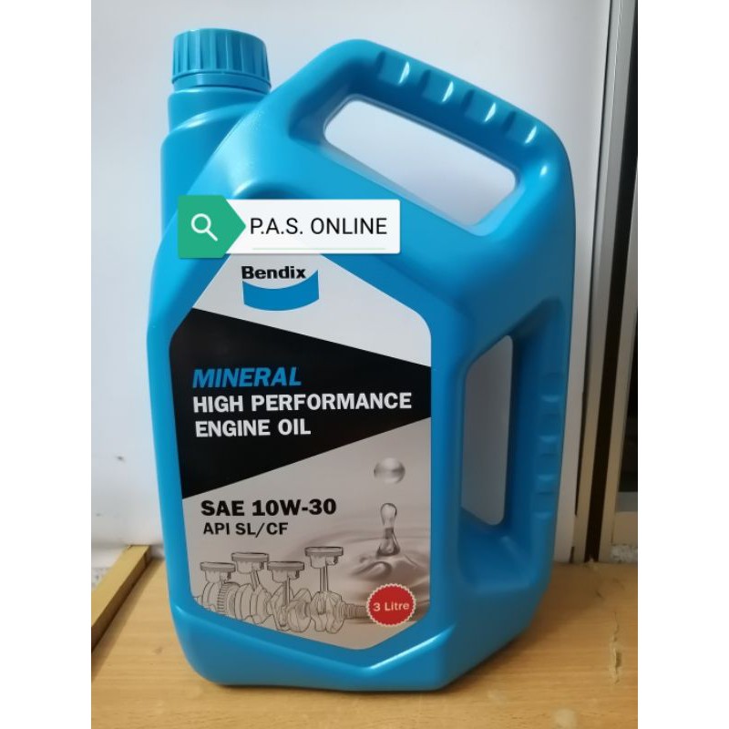 BENDIX 10W30 3 LITRE MINERAL ENGINE OIL | Shopee Malaysia