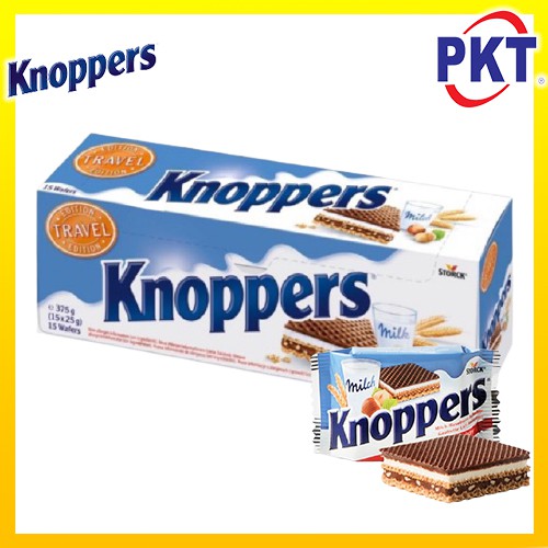 Knoppers Hazelnut Chocolate Crispy Wafer 375g (15 Pcs X 25g) | Shopee ...