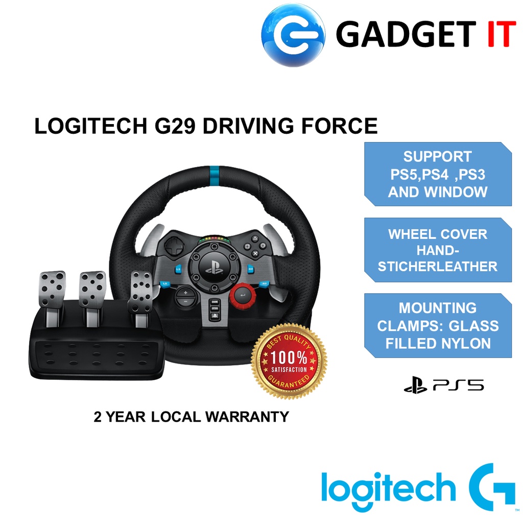 Logitech G29 DRIVING FORCE RACE WHEELS DESIGN FOR PS5,PS4,PS3 AND ...