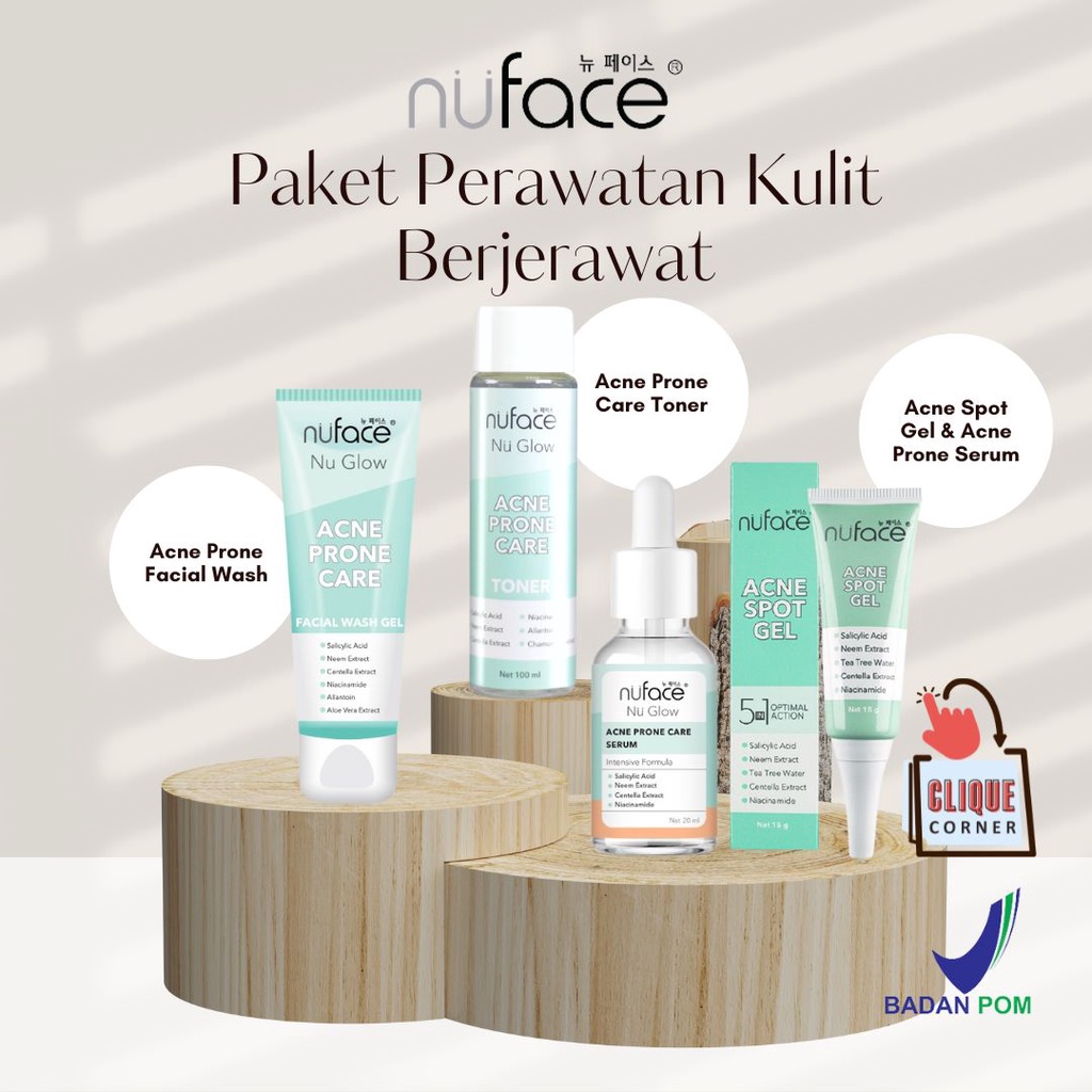 Nuface Nuglow Acne Prone Care Package Acne Skin Care Package Shopee Malaysia