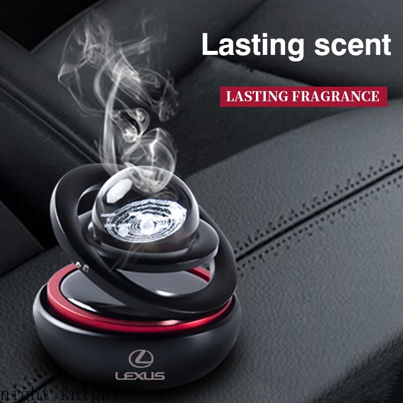 Car Air Freshener Solar Power Rotating Diffuser Metal Spinning ...