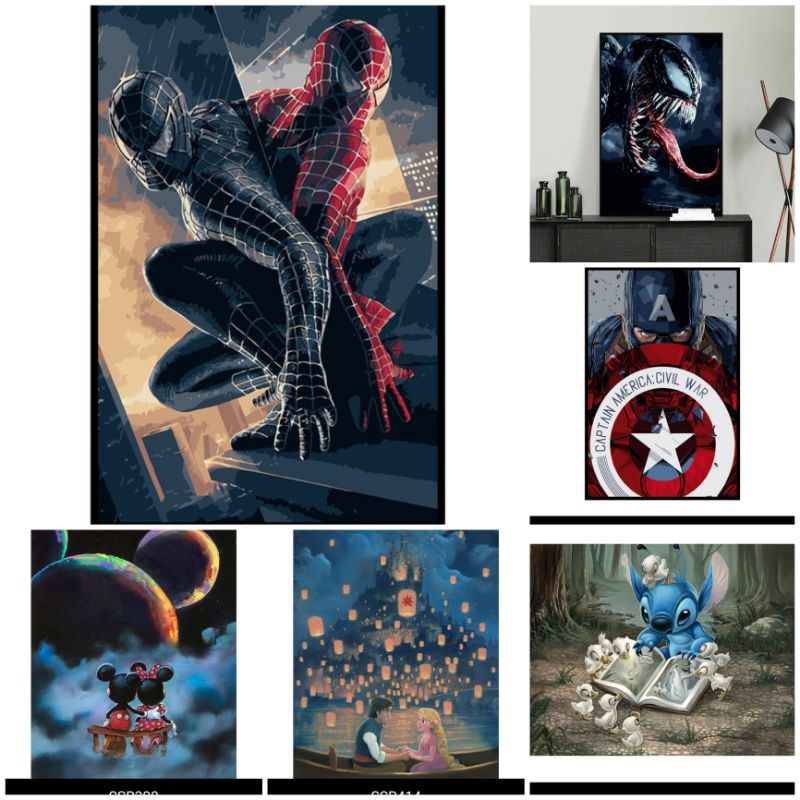 paint by number 40x50 with frame diy painting by number oil paint(msia ready stock ) | Shopee ...