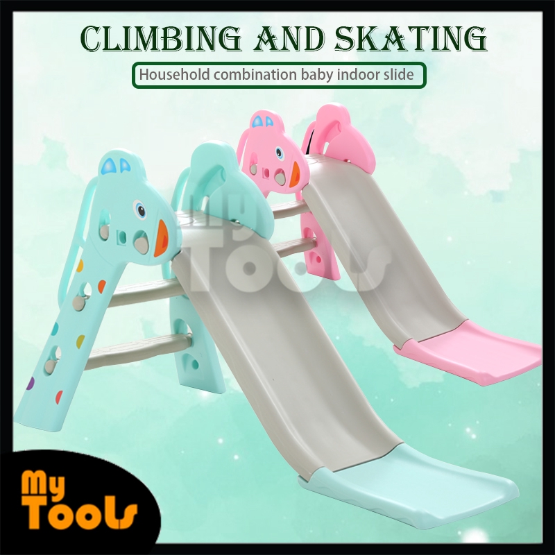 Mini Children Slide Extended Sliding Path Playground PINK/BLUE | Shopee ...