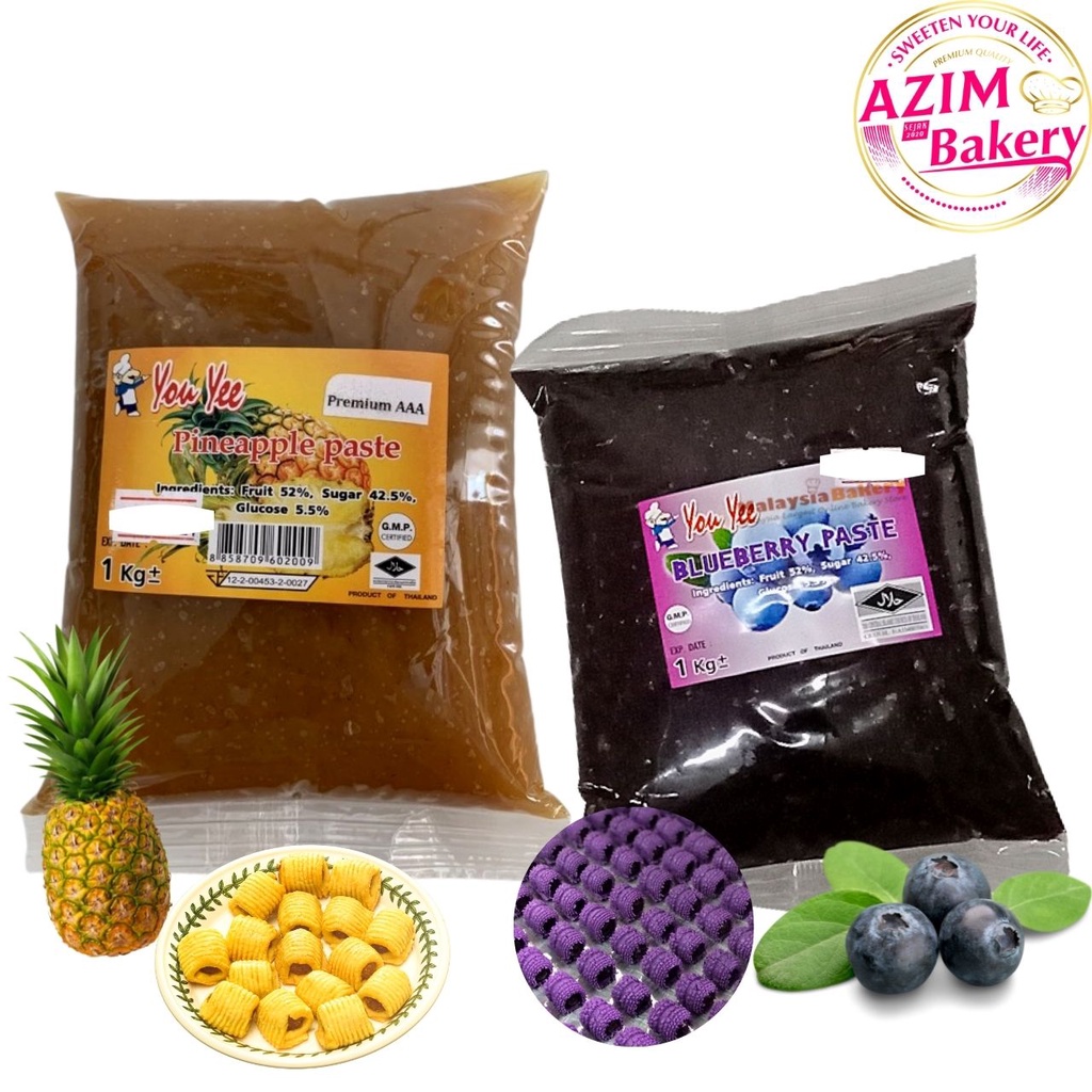 Blueberry Paste You Yee 1KG, Pineapple Paste | Inti Tart Gulung ...