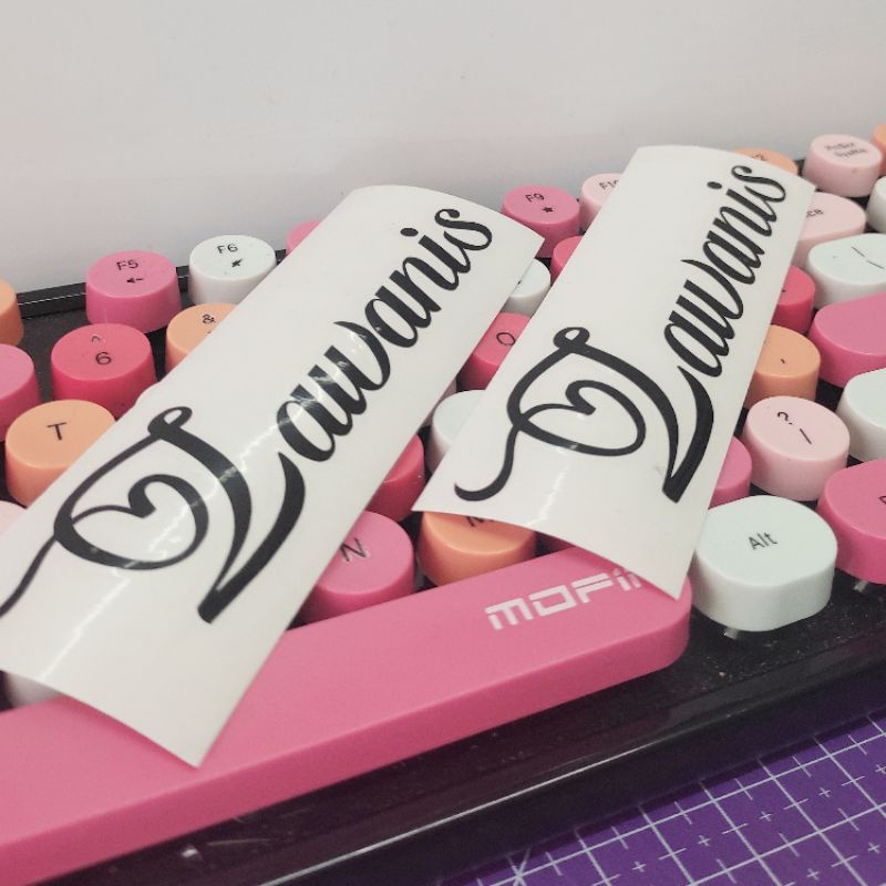 Sticker Vinyl Nama Label Ziplock / Cash Planner / Thermos / Mug ...