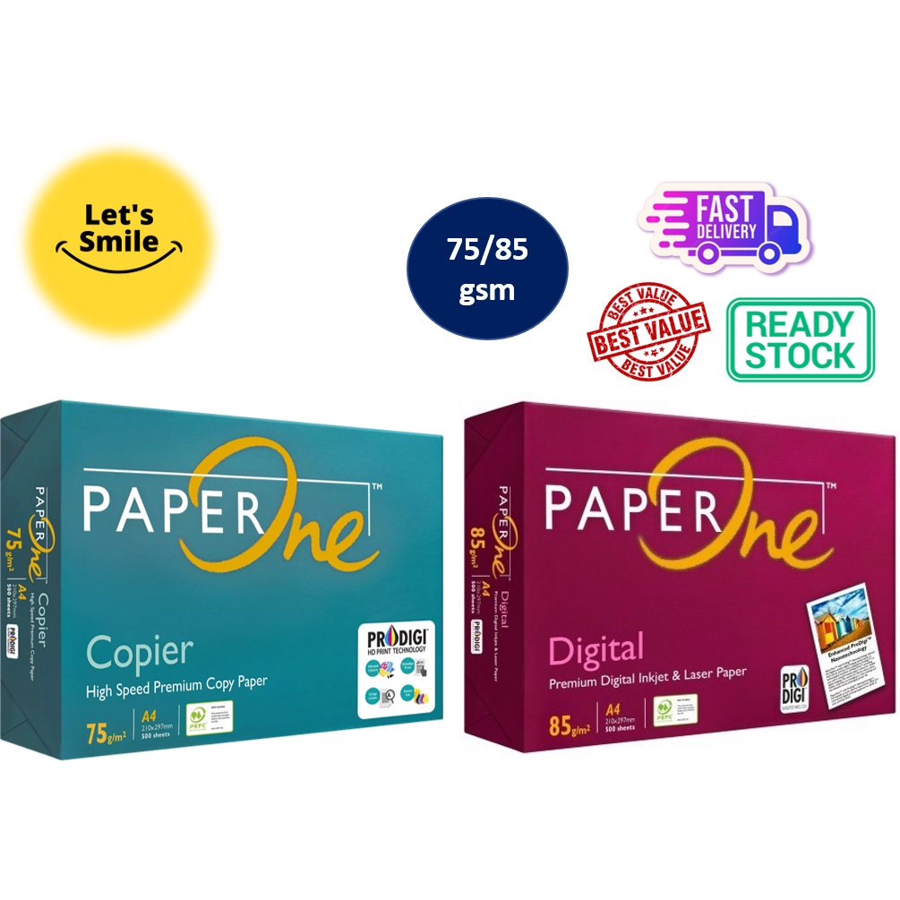 Paperone A4 Paper 75gsm 85gsm / Kertas Putih / Kertas Tulis / White ...