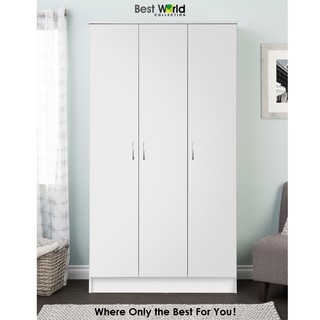 Wardrobe Clothes Almari Baju Cabinet 3 Door Pintu Wordrobe Closet ...
