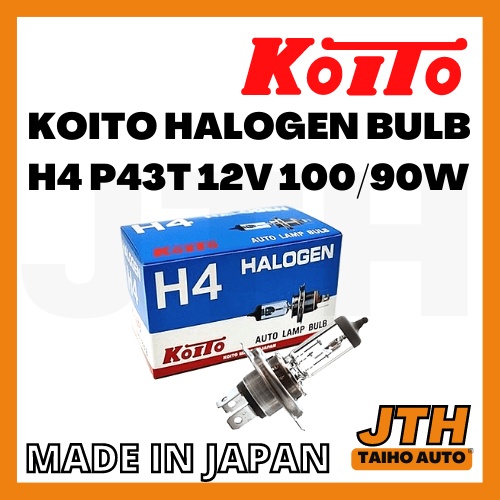TAIHOAUTO KOITO H4 12V P43T 100/90W Halogen Bulb Front Headlamp Bulb ...