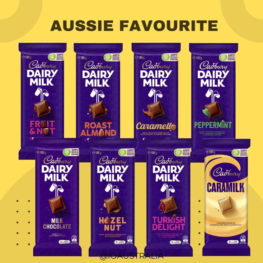 Cadbury Australia Dairy Milk Chocolate Block 180g | Shopee Malaysia